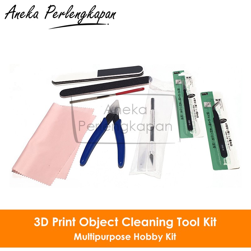 Jual Multipurpose Craft, Hobby, 3D Printed Object Cleaning Tool Kit ...