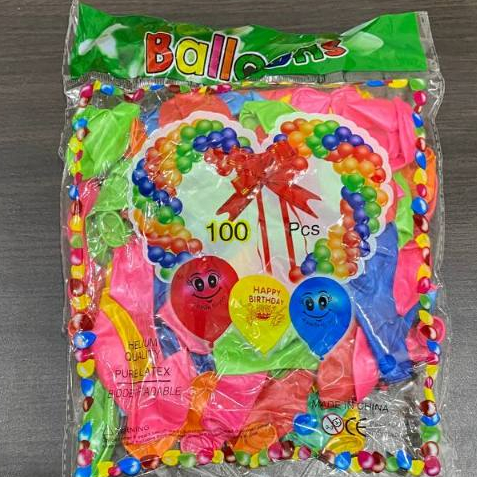 Jual Balon Bulat 100 Pcs Ukuran 10 Inch | Shopee Indonesia
