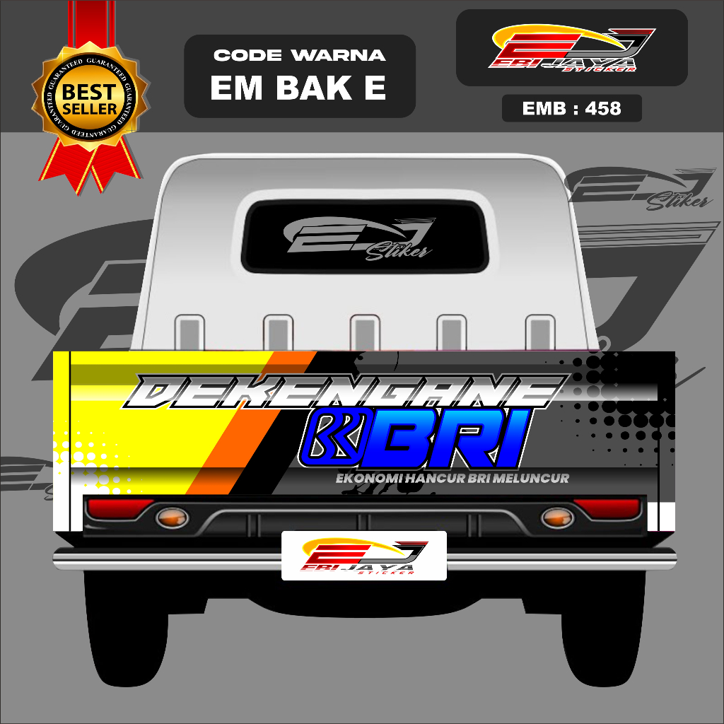 Jual STIKER DECAL CUSTOM MOBIL PICK UP DEKENGAN BRI-STIKER DEKAL MOBIL ...