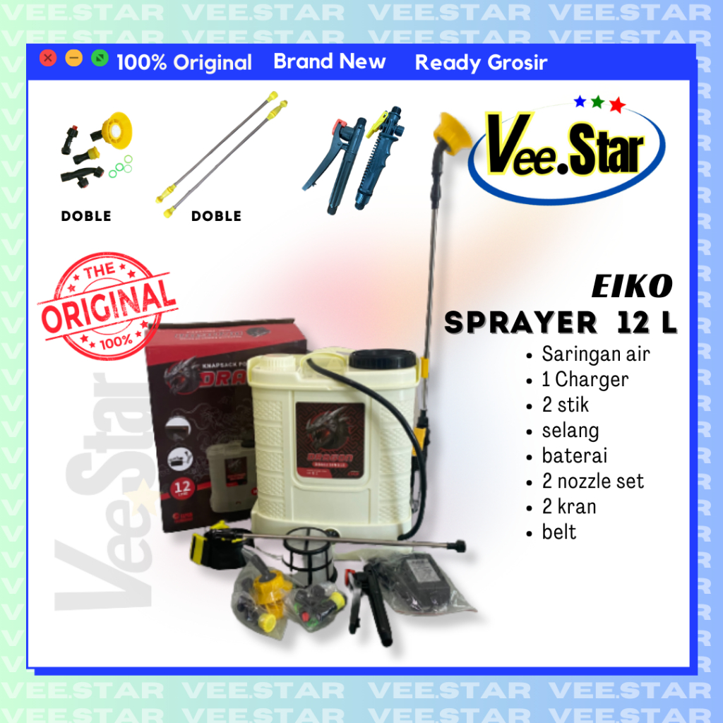 Jual Sprayer Elektrik 12 Liter DRAGON EIKO / Semprotan Hama Elektrik 12 ...