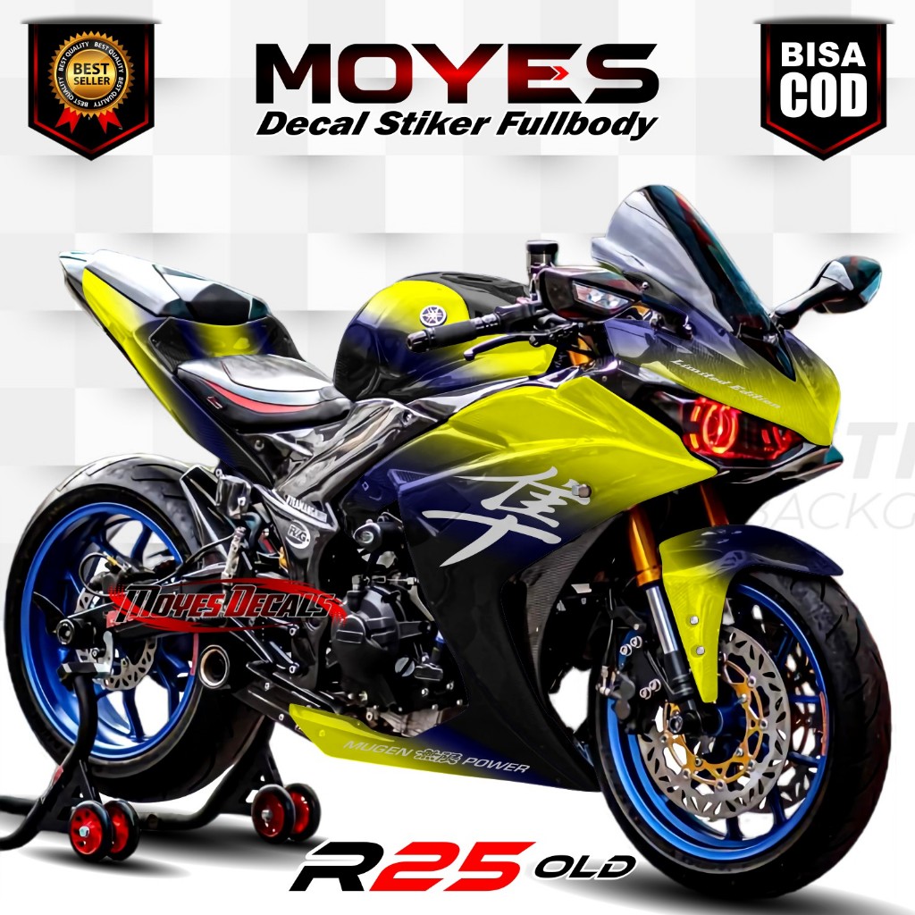 Jual TERBARU Decal R25 Full Body MOTIF 2 WARNA Decal Yamaha R25 Old ...