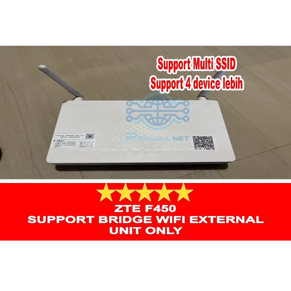 Jual ZTE F450 EPON ONU ONT Sudah Unlock 4 HP Unit Only bukan F460 XPON ...