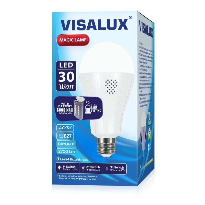 Jual Lampu led ac/dc Visalux 30watt/bohlam emergency Visalux 30watt ...