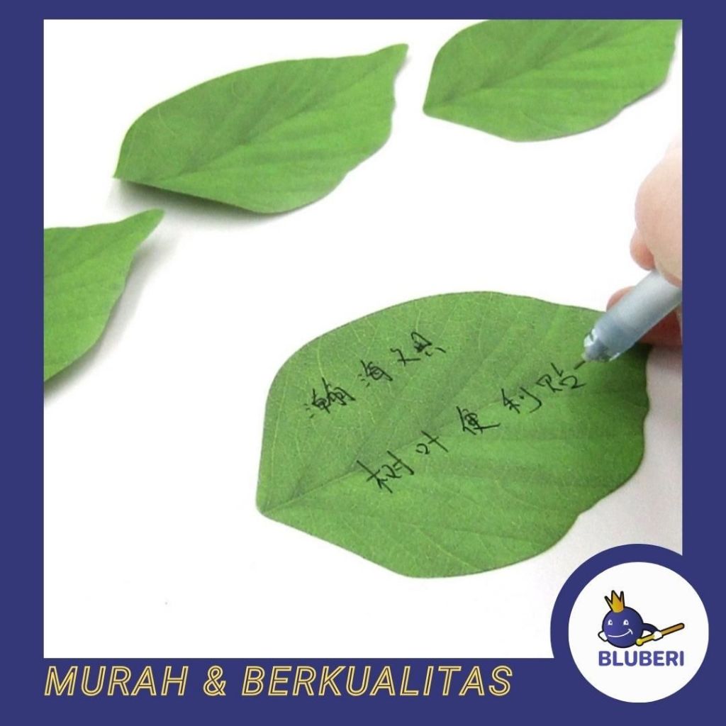 Jual BLUBERI | STICKY NOTES MOTIF DAUN 50 LEMBAR NOTEPAD MEMOPAD NP25 ...