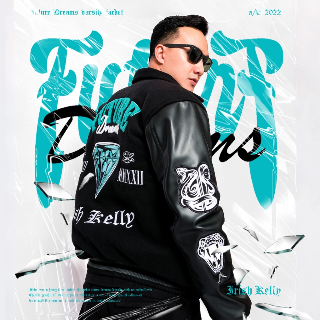 Jual IRISHKELLY Future Dream Varsity Jacket Black | Shopee Indonesia