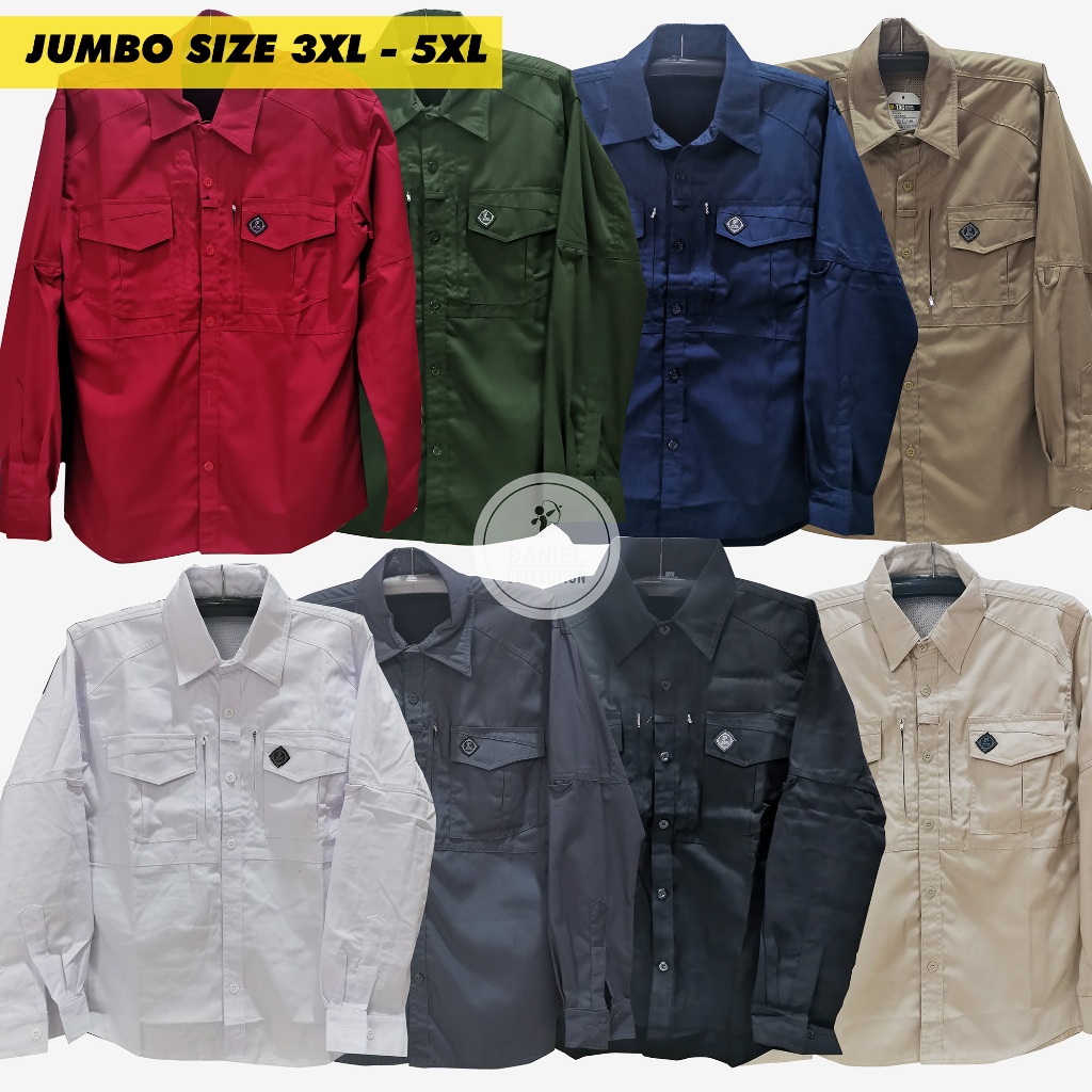 Jual Seragam Kemeja Tactical MTac Lapangan Lengan Panjang Ukuran Besar Jumbo Size | Shopee Indonesia