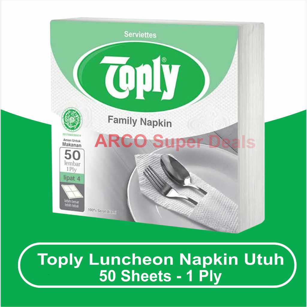 Jual Toply Tissue Luncheon Napkin Full Embossed 1 Ply | Shopee Indonesia