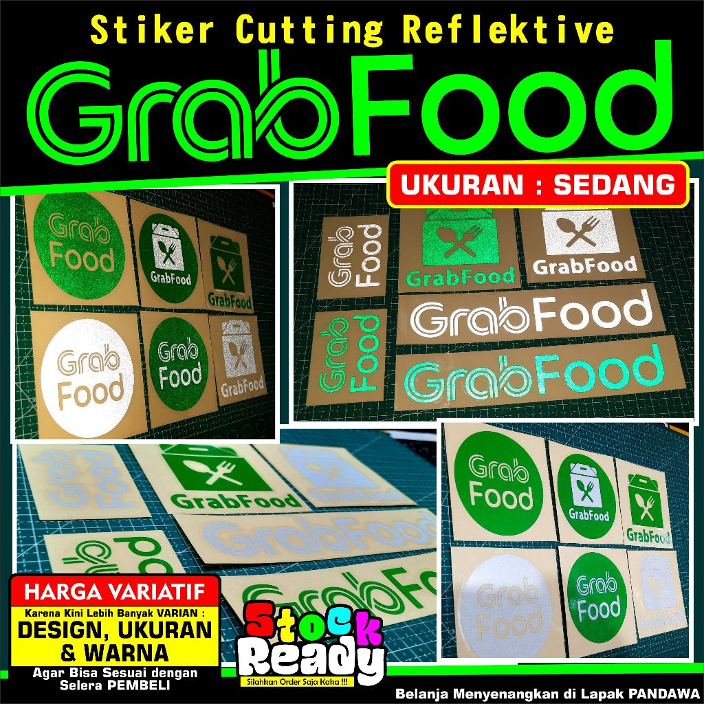 Jual Stiker Cutting "GRAB FOOD" Ukuran : SEDANG | Shopee Indonesia
