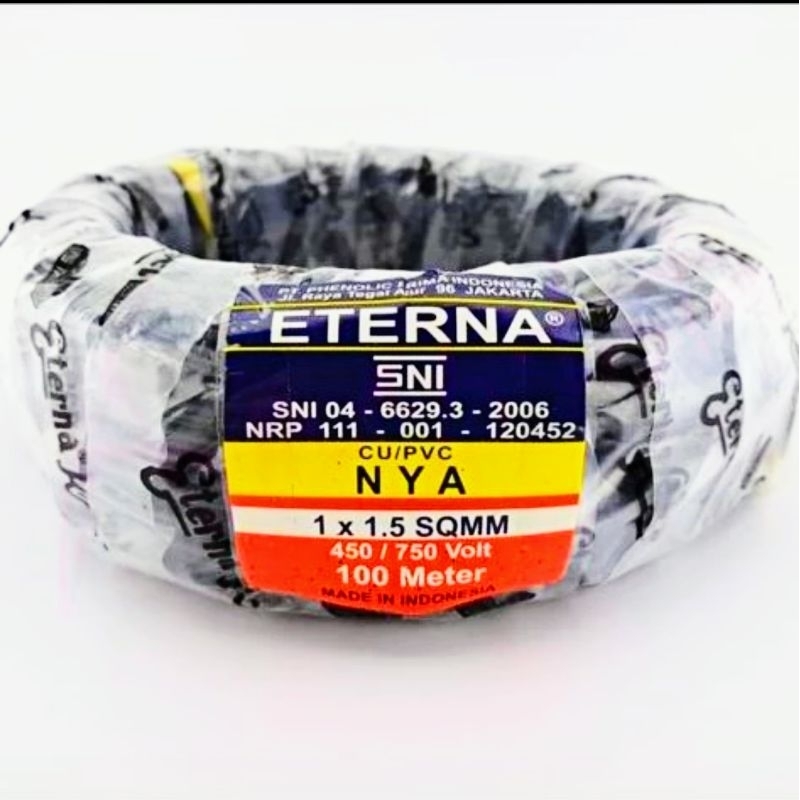 Jual KABEL NYA ETERNA 1X1.5MM 50Meter SNI | Shopee Indonesia