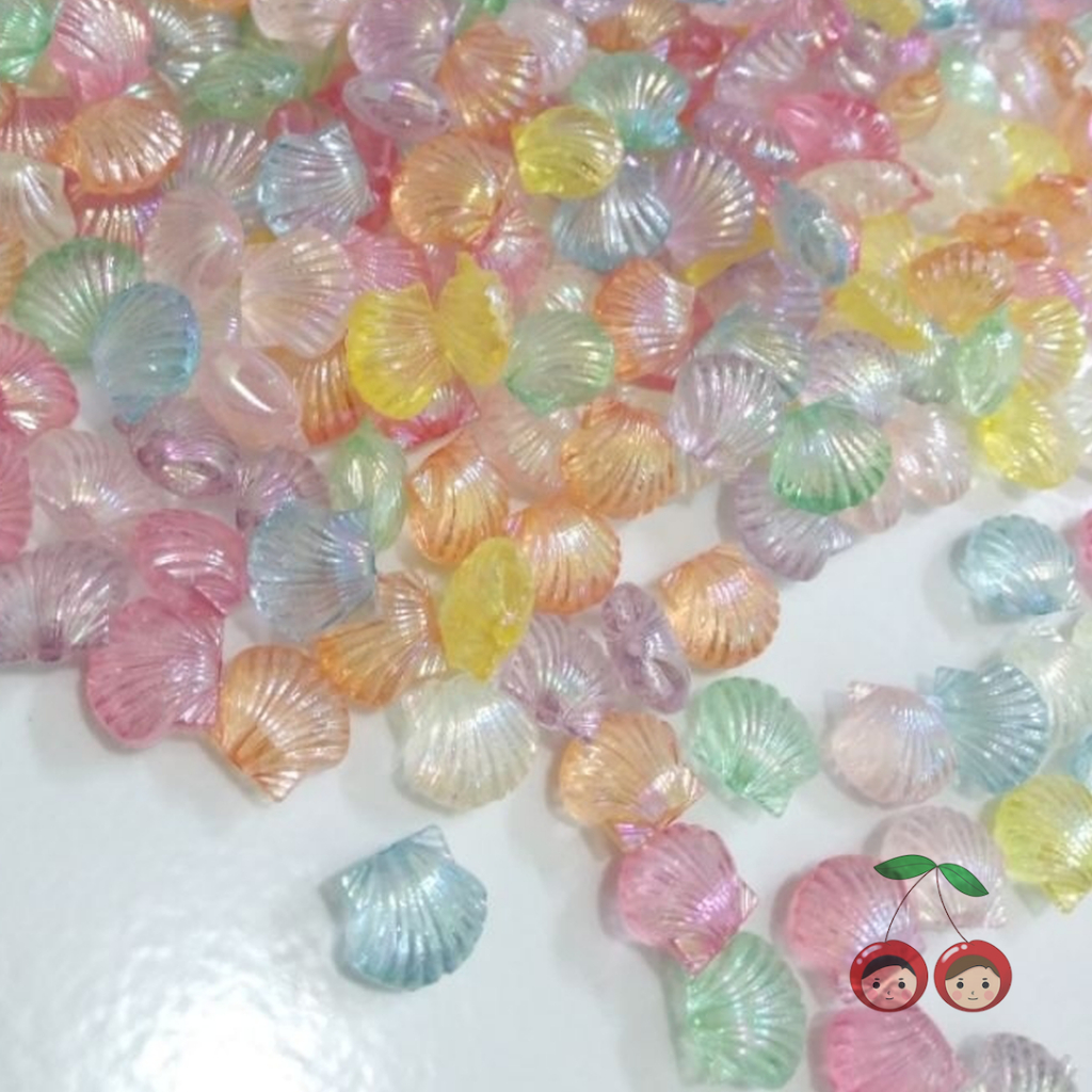 Jual Manik Kerang Shell Akrilik Bening Kilap AB (10pcs) | Shopee Indonesia