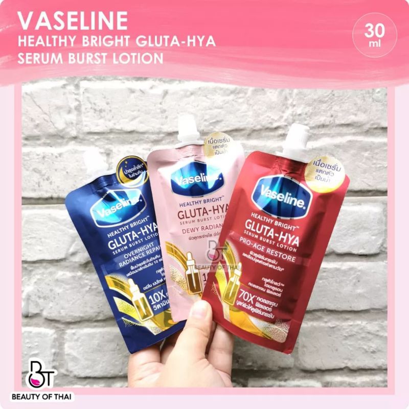 Jual [ VASELINE SACHETS 30 ML ] VASELINE HEALTHY BRIGHT GLUTA-HYA ...