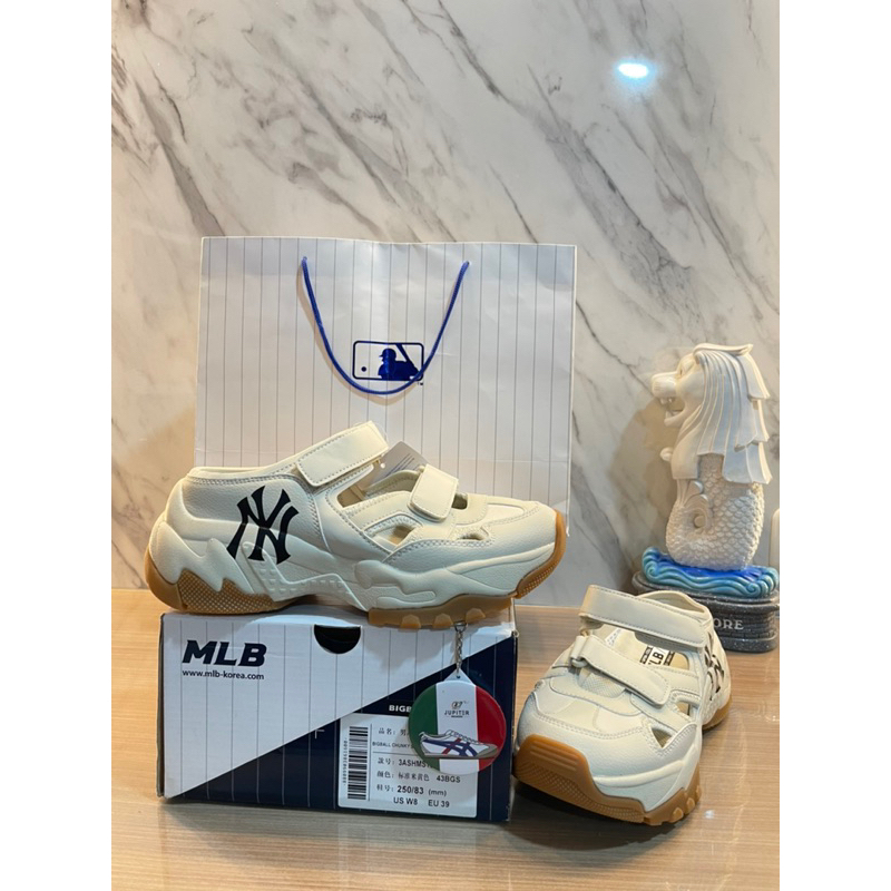 Jual Sepatu MLB Bigball Chunky Mask New York Yankess Slop Beige Gum ...