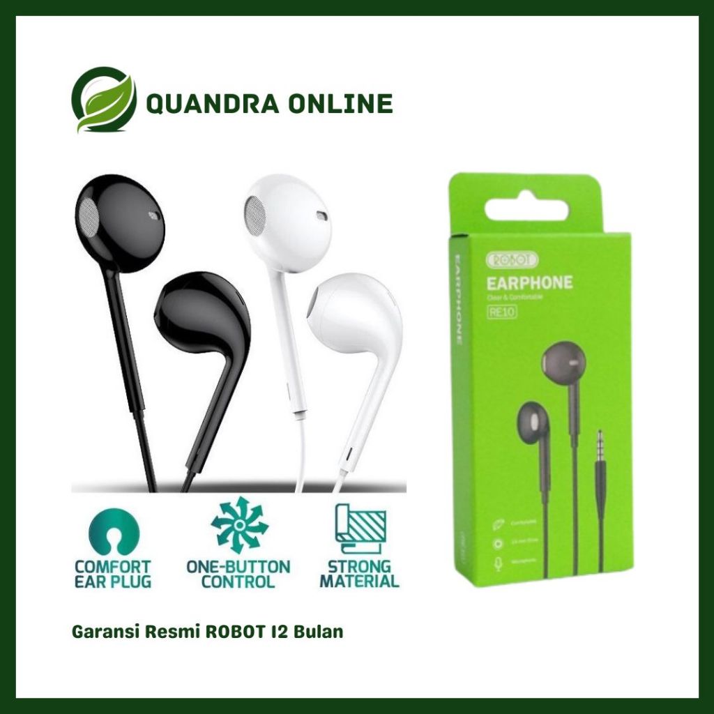 Jual Headset Robot RE10 Headset Wired Earphone Bass Android Kabel Jack ...