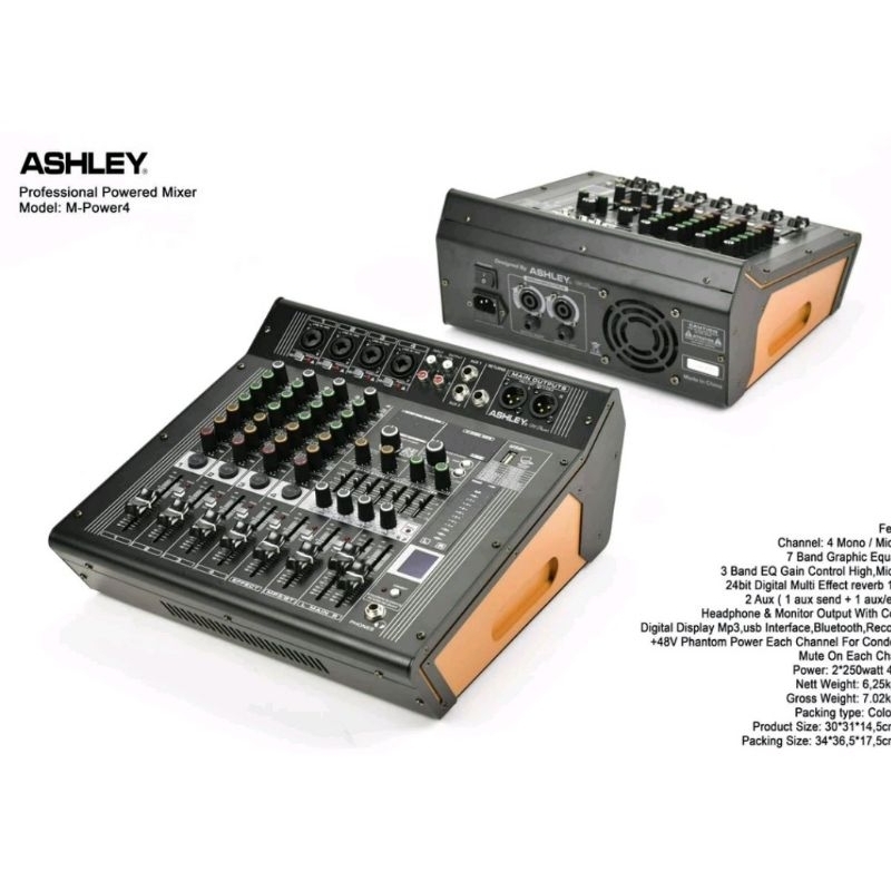 Jual promo Power Mixer Ashley M Power 4 cocok buat sound hajatan ...