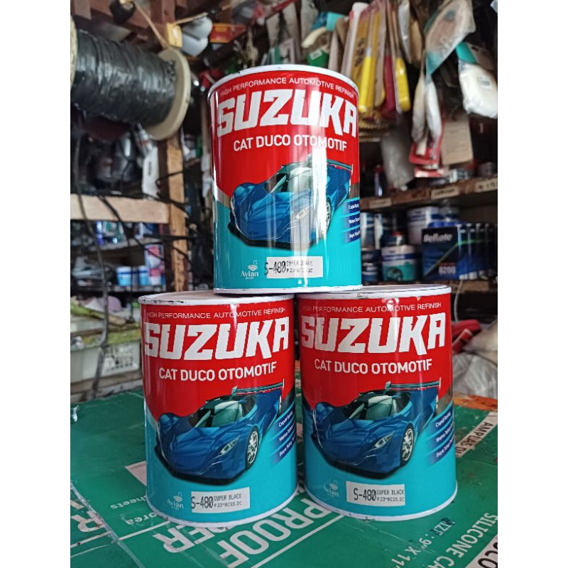Jual CAT DUCO SUZUKA S-480 SUPER BLACK 1KG | Shopee Indonesia
