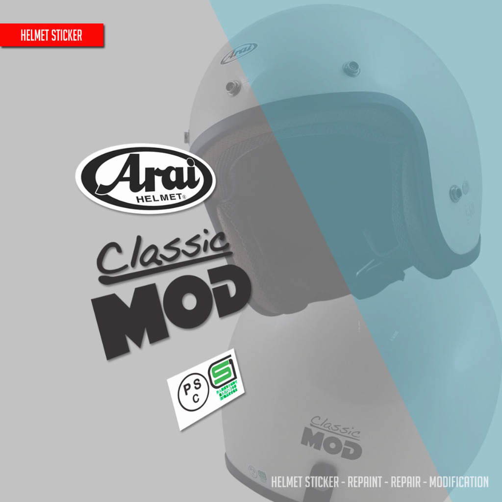 Jual Sticker Set Modifikasi Logo Helm Motor Retro Klasik Classic Bogo ...