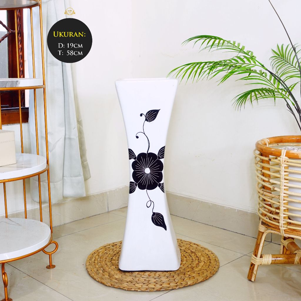 Jual Vas Bunga Keramik Cantik/ vas bunga gerabah/ vas gerabah dekorasi ...