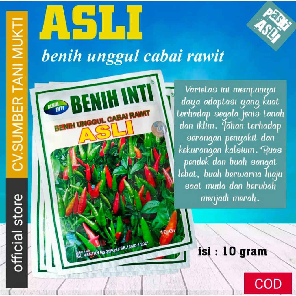 Jual Benih Cabai Asli Benih Inti 10gr | Shopee Indonesia