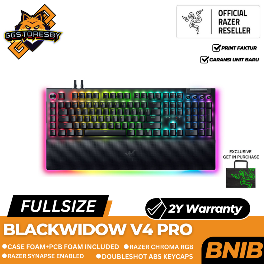 Jual RAZER BLACKWIDOW V4 PRO MECHANICAL Gaming Keyboard | Shopee Indonesia