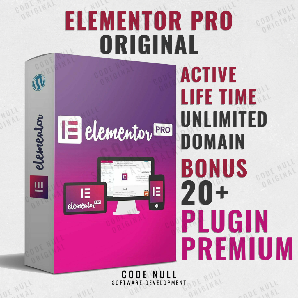 Jual Elementor Pro Lifetime Unlimited Web ORIGINAL | Shopee Indonesia