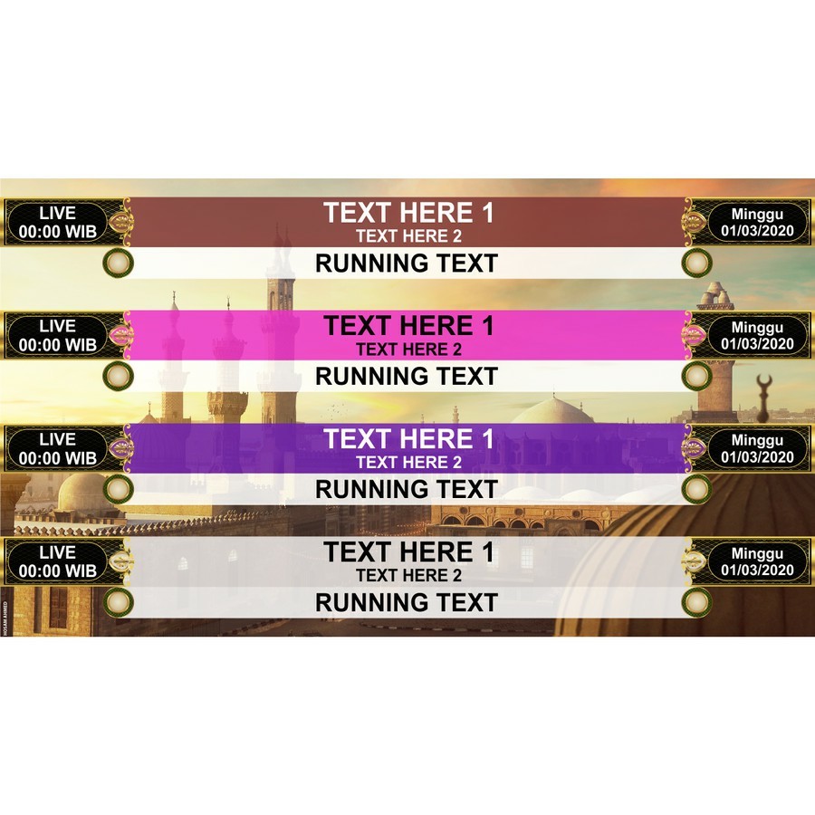 Jual Lower Third & Running Text Classical Golden vMix XAML 720 ...