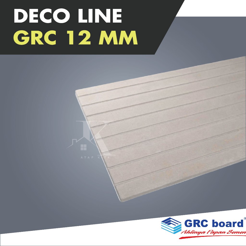 Jual GRC deco line 12 mm / deco panel 8 garis / panel board / deko line | Shopee Indonesia