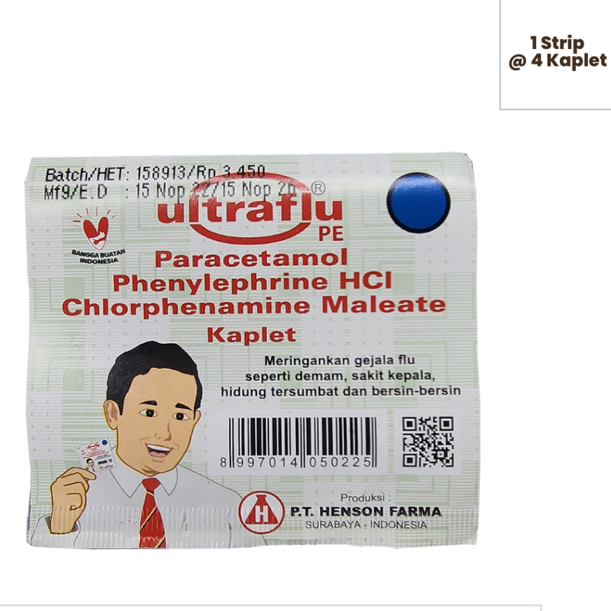 Jual ULTRAFLU PE - PEREDA FLU 1 Strip (4 Tablet) | Shopee Indonesia