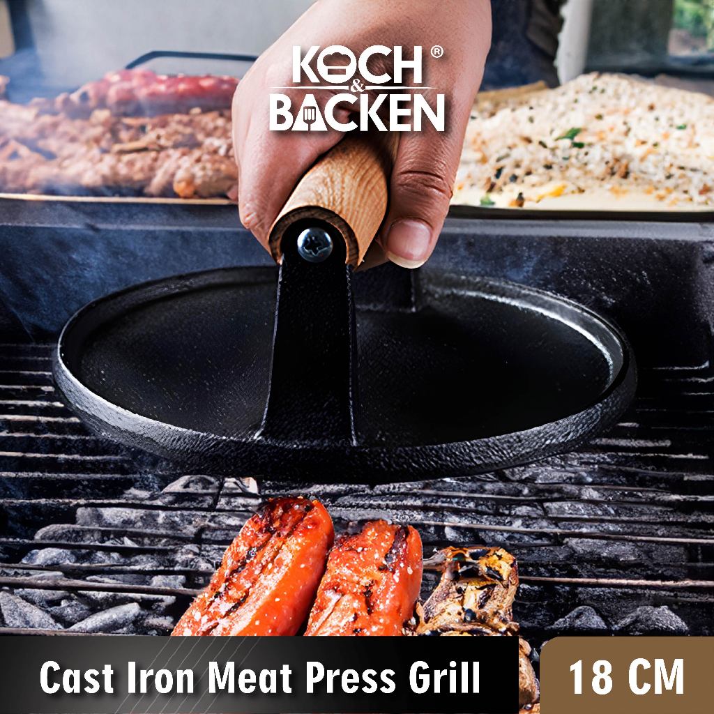Jual KOCH&BACKEN Meat Press Grill Besi Cor Alat Cetak Daging Burger ...