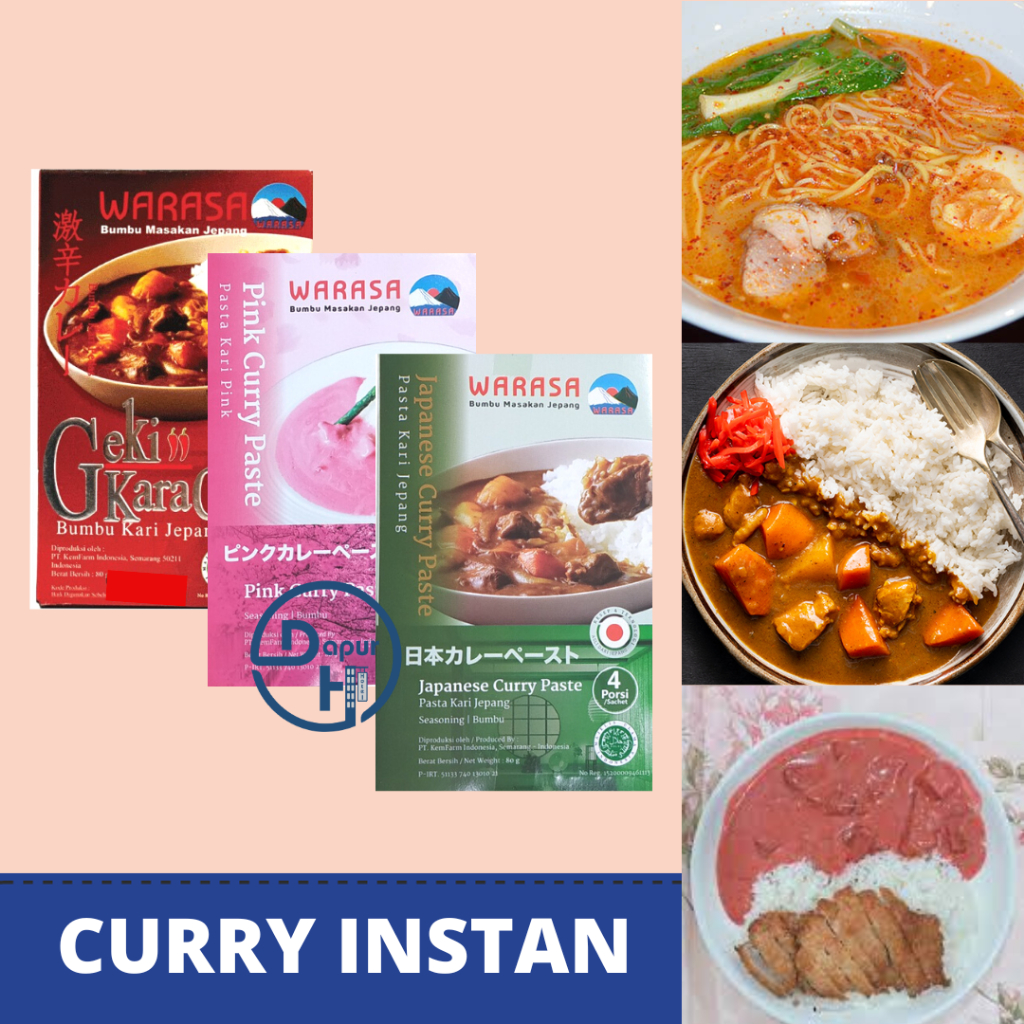 Jual WARASA Japanese Curry Kare jepang 80 g Halal /Bumbu Nasi Kari ...