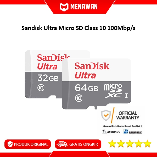 Jual Sandisk Ultra Micro SD Memory Card CCTV Ponsel Multifungsi ...