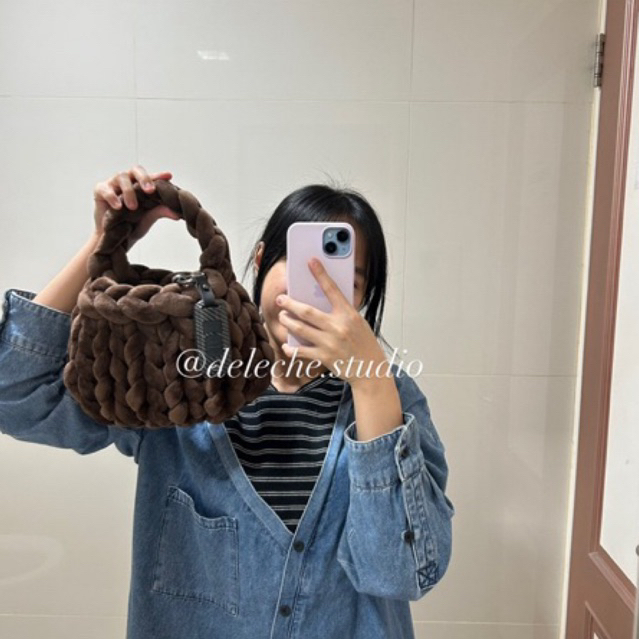 Jual [READY] CHUNKY BAG / CHUNKY KNIT BAG / CHUNKY VELVET KNIT BAG ...