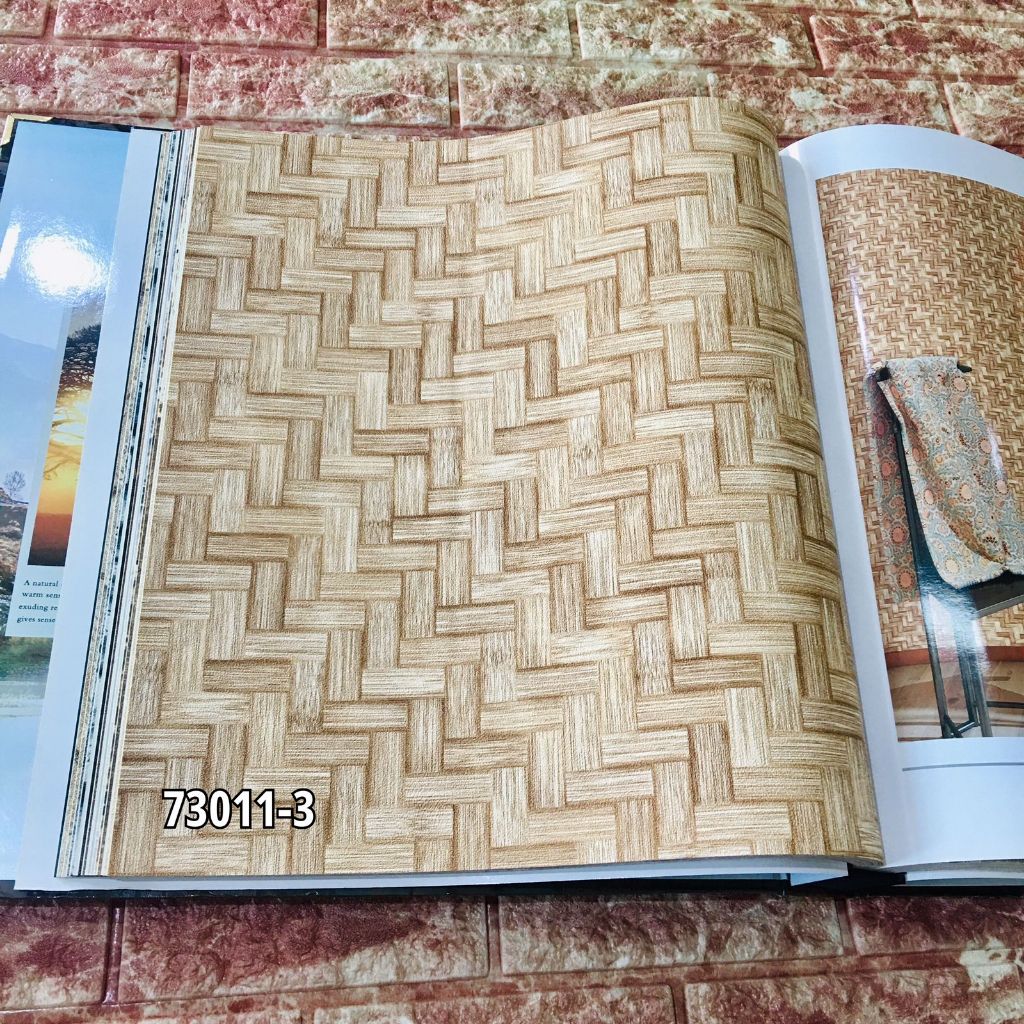 Jual WALLPAPER DINDING BAMBU ANYAMAN COKLAT HIJAU ABU 3D NATURE ...