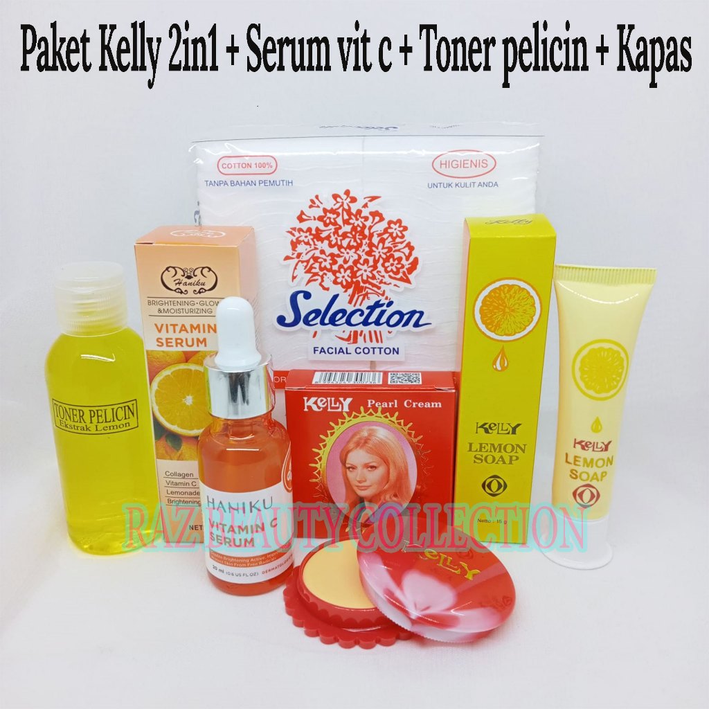 Jual PAKET KELLY PEARL CREAM 5 gr - KELLY LEMON SOAP 15 gr - SERUM VIT ...