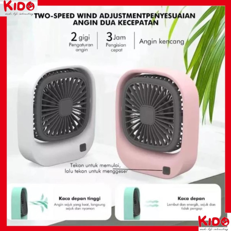 Jual KIPAS ANGIN MEJA PORTABLE KECIL / MINIFAN KOTAK USB CHARGER ZB-083 ...