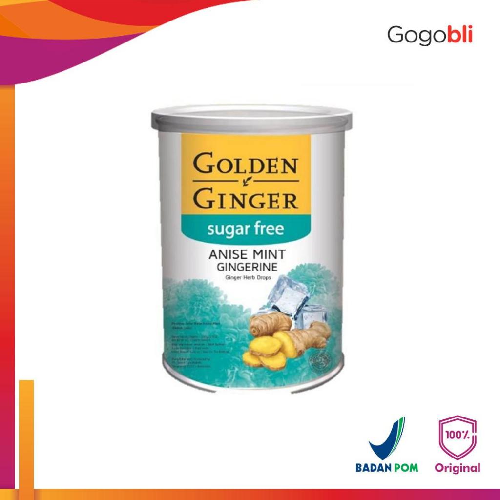 Jual Golden Ginger Can Sugar Free Ginger Herb Drops Anisemint 100gr ...