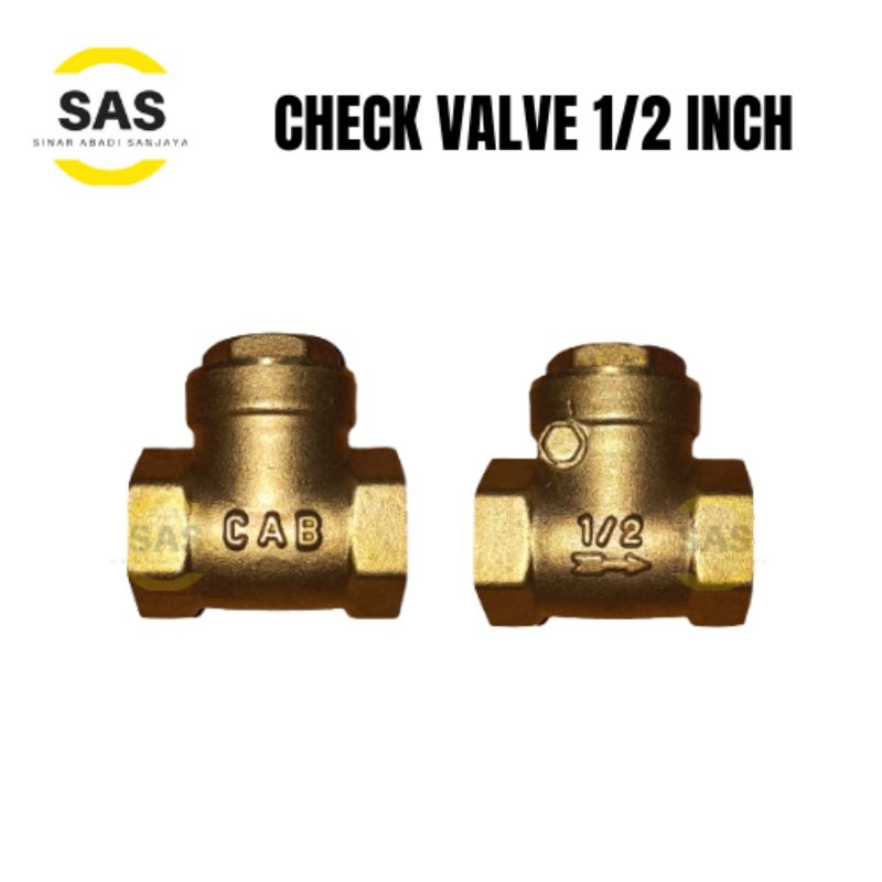 Jual [SAS] Check Valve Kuningan 1/2 Inch | Shopee Indonesia