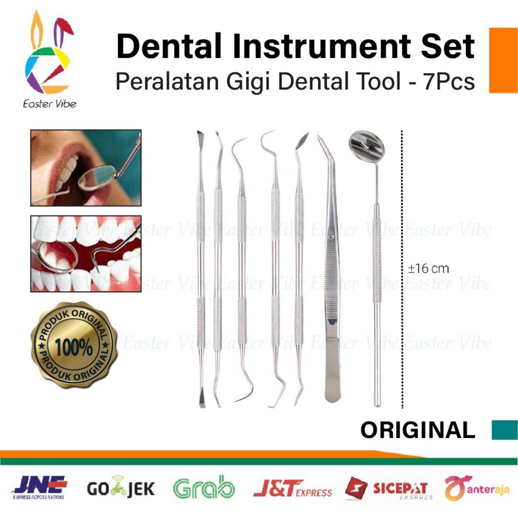 Jual Dental Instrument Set Peralatan Gigi Dental Tool 7 Pcs | Shopee ...