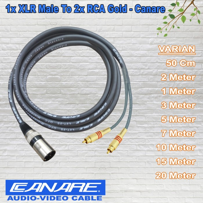 Jual Kabel Audio/ Kabel In Out Mixer XLR Male To 2x RCA Gold - Canare ...