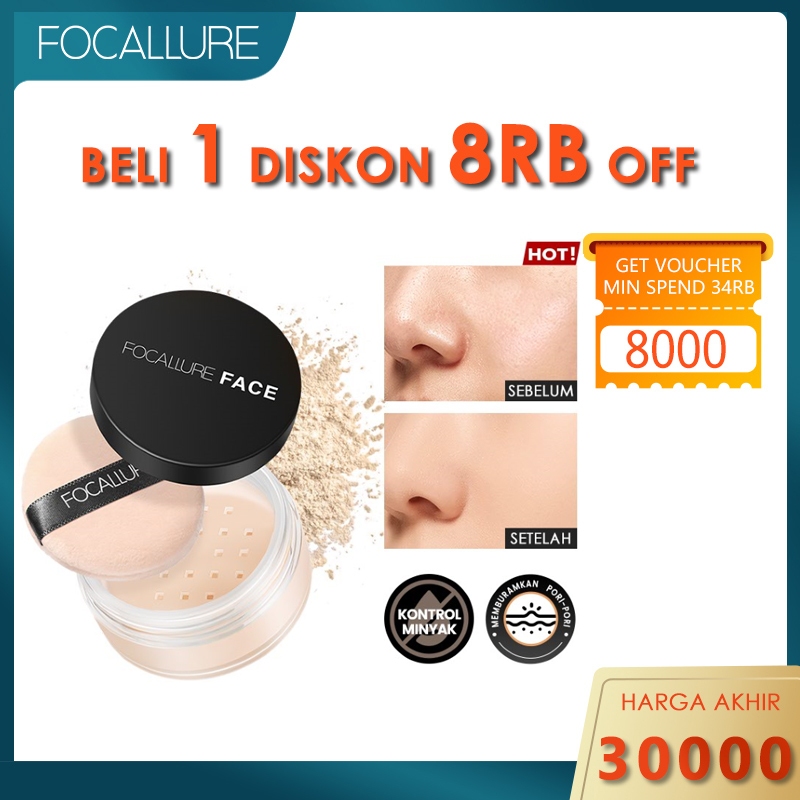Jual FOCALLURE Super Fine Loose Powder - Loose Setting Powder 3 Colours ...