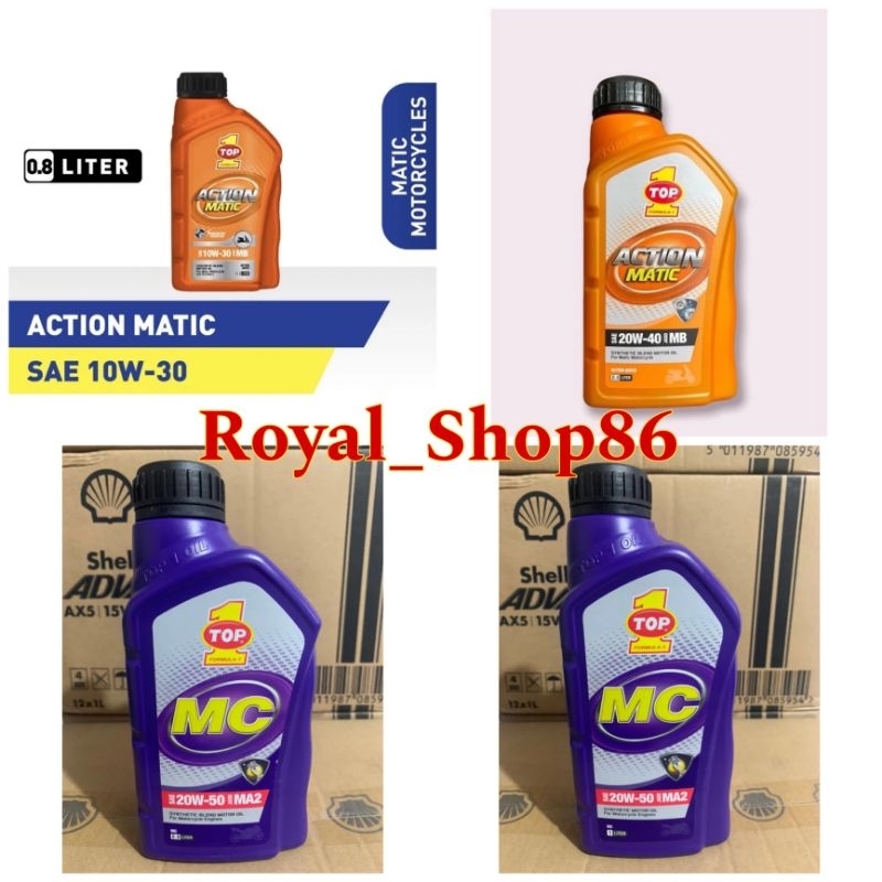Jual OLI TOP 1 SERIES OLI TOP 1 ACTION MATIC 800 ML OLI TOP 1 MC 4 TAK ...