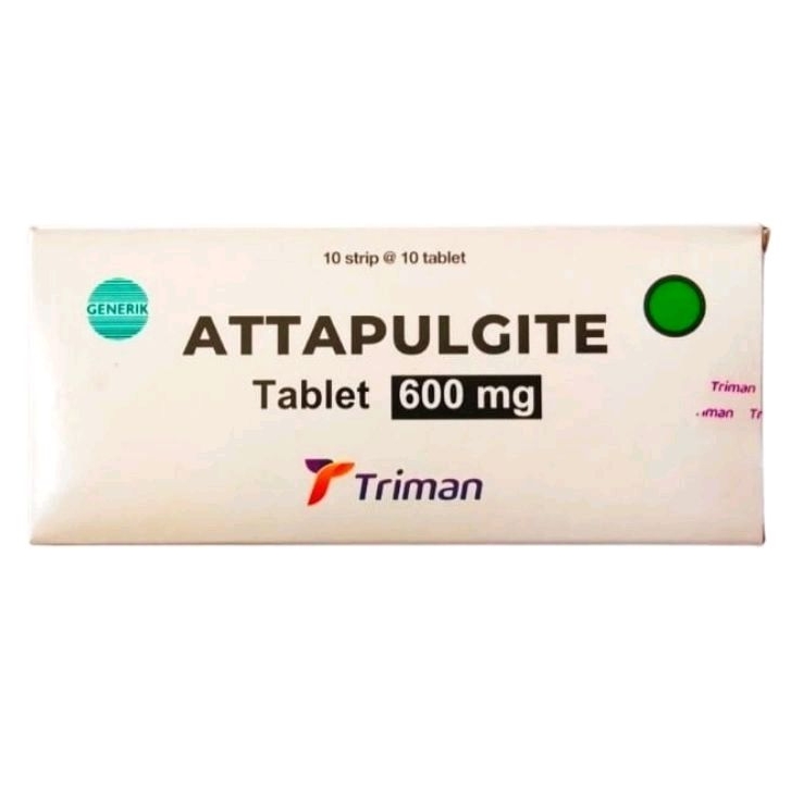 Jual ATTAPULGITE Tablet 600mg - TRIMAN (100's /Dus) | Shopee Indonesia