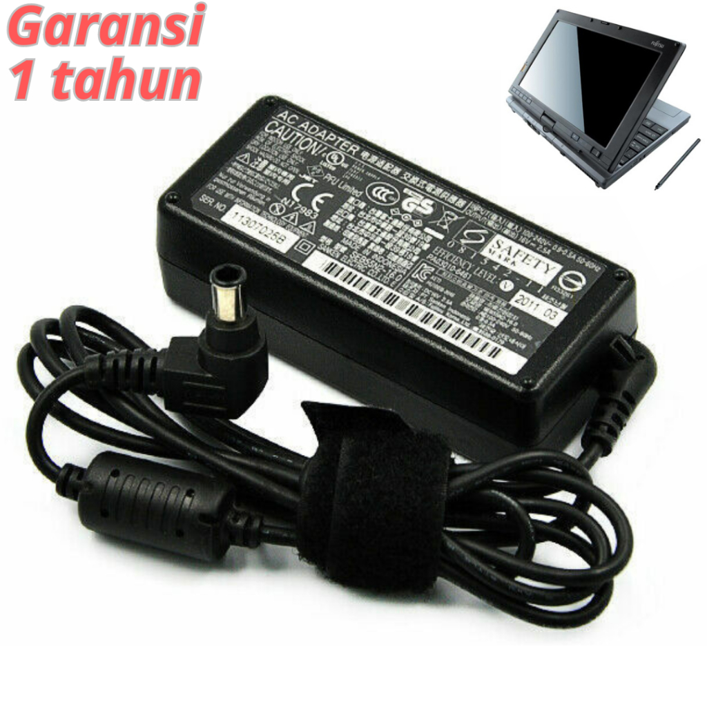 Jual Adaptor Charger laptop Fujitsu LifeBook P1120 P1630 P1610 P1010 P1510 P1000 P1110 P1620 ...