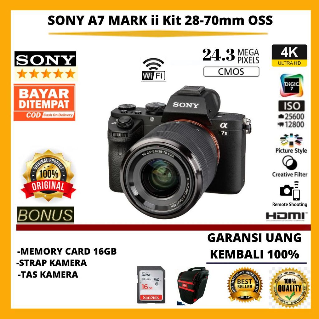 Jual Sony A7 Mark II Kit FE 28-70mm f/3.5-5.6 OSS | Shopee Indonesia