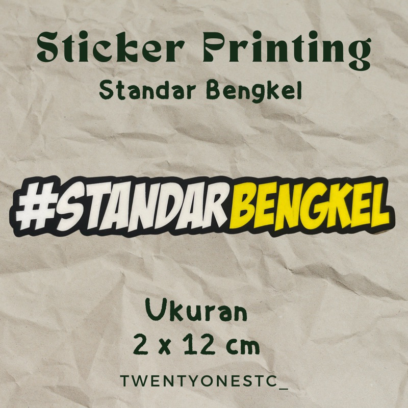 Jual Sticker Printing Standar Bengkel/Sticker Distro/Sticker Motor ...