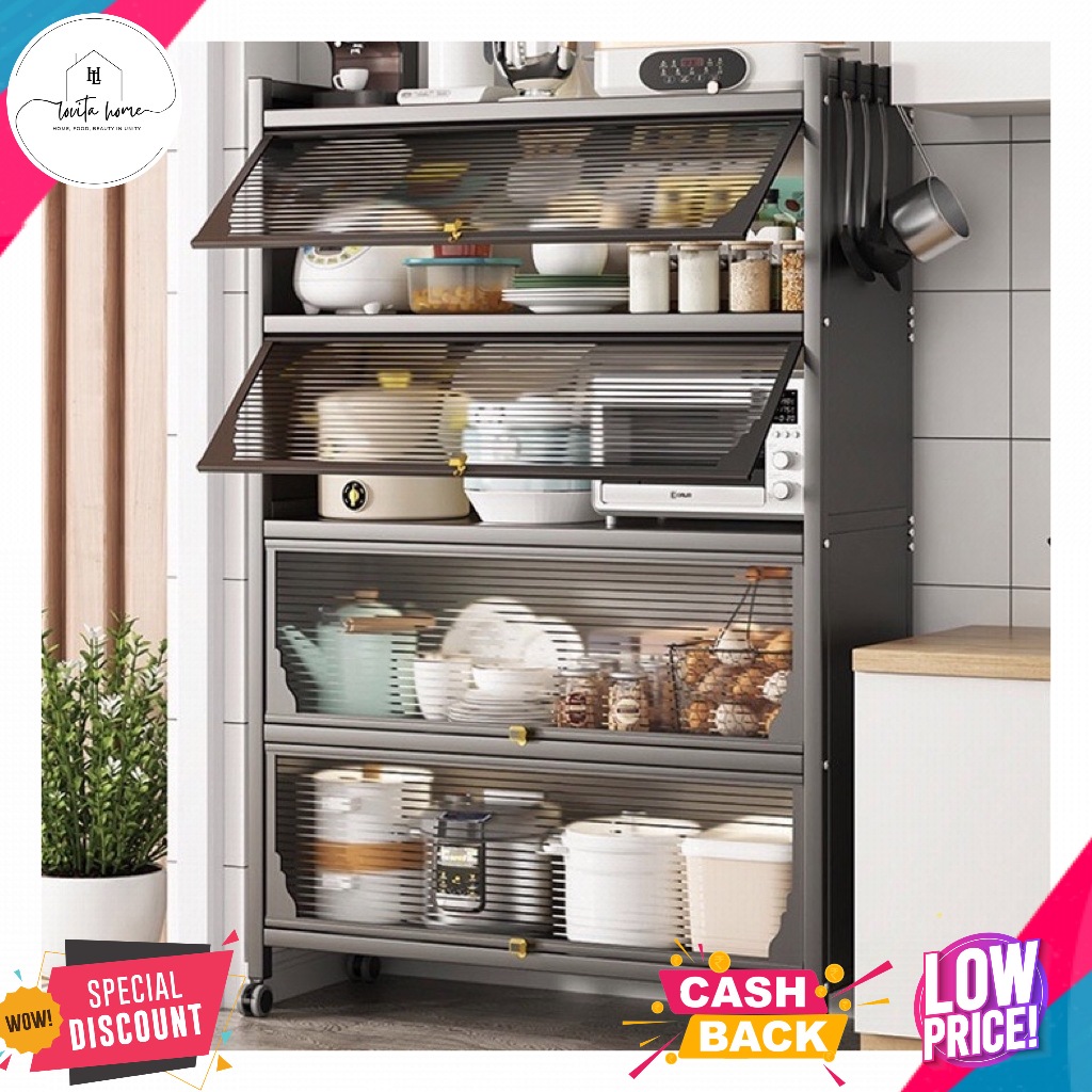 Jual Rak Kabinet Dapur Lemari Dapur Rak Besi Oven Microwave Rak ...