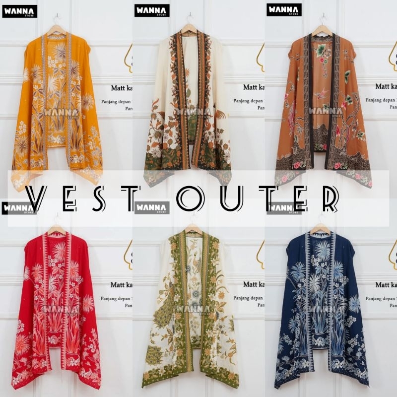 Jual VEST NEW OUTER BATIK MODERN | Shopee Indonesia