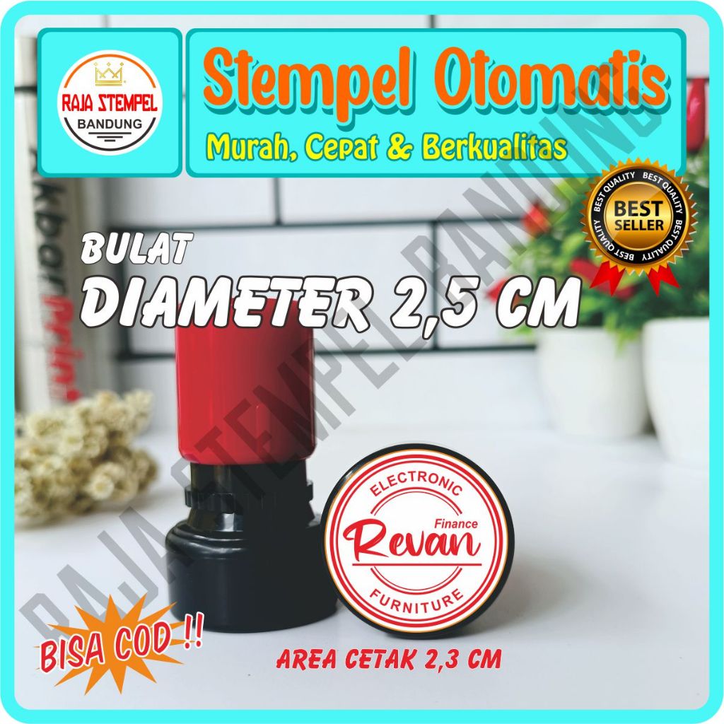 Jual Stempel Flash Bulat 2,5 CM, Stempel lunas kecil, stempel voucher ...