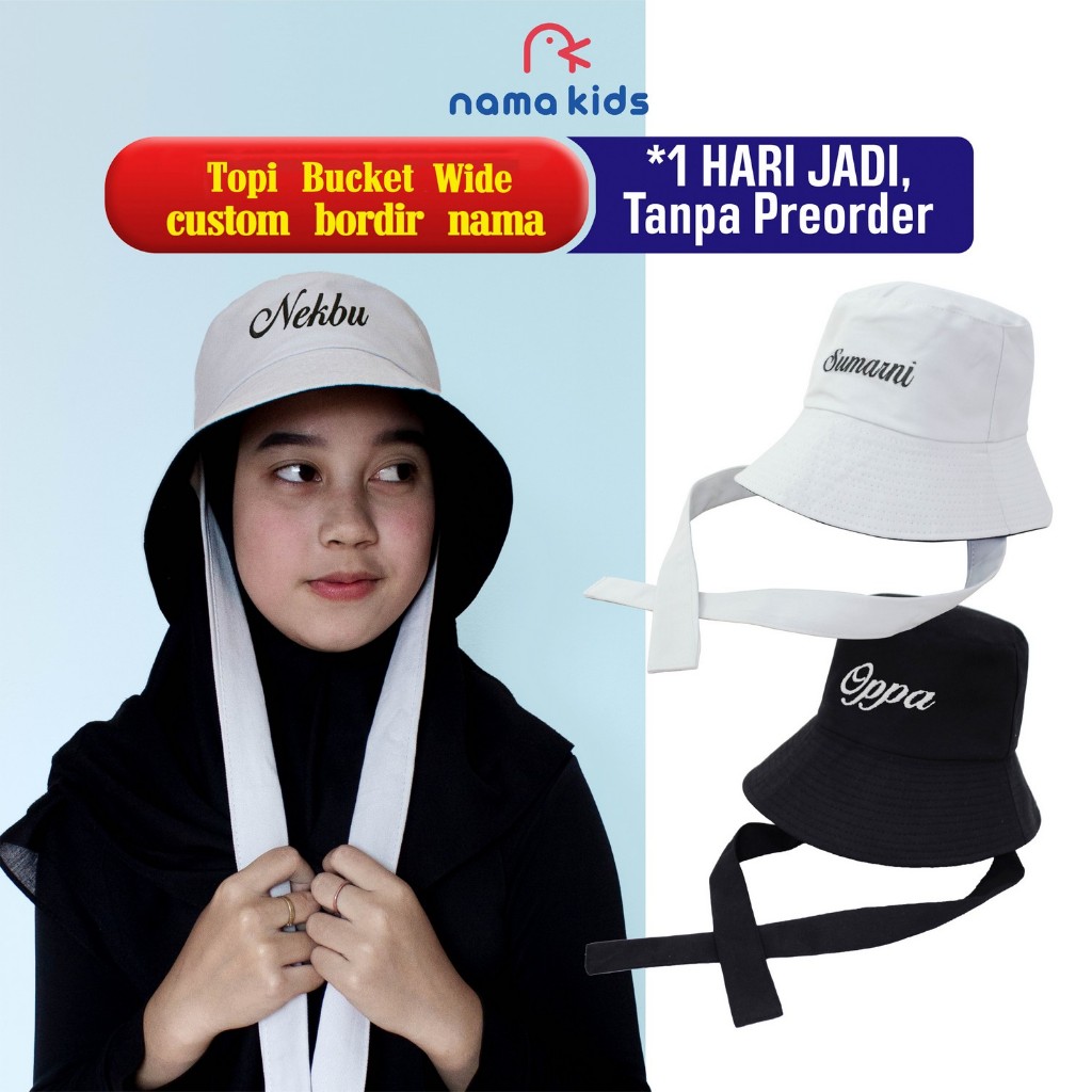 Jual TOPI BUCKET WIDE CUSTOM BORDIR NAMA DAN LOGO SUKA SUKA topi bucket ...