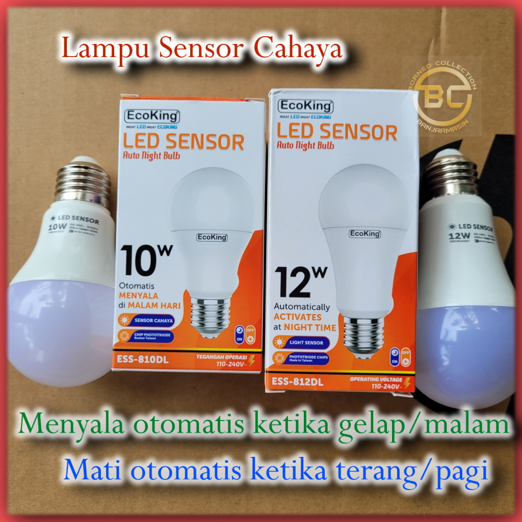 Jual Lampu LED Sensor Cahaya Nyala Otomatis ketika malam EcoKing (Light ...