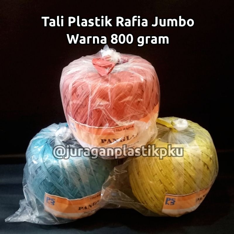 Jual Tali Plastik Rafia Warna Warni Jumbo 800 gram / Tali Pengikat 8kg ...